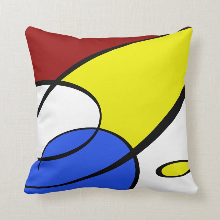 Modern Primary Colors Throw Pillow | Zazzle.com