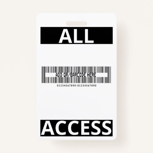 Modern Print Security Officer Custom Employee ID Badge | Zazzle