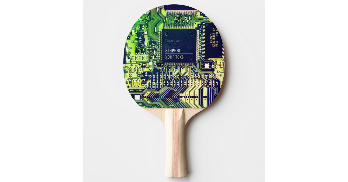 Modern Printed Circuit Board Design Add Name Geeky Ping Pong Paddle ...