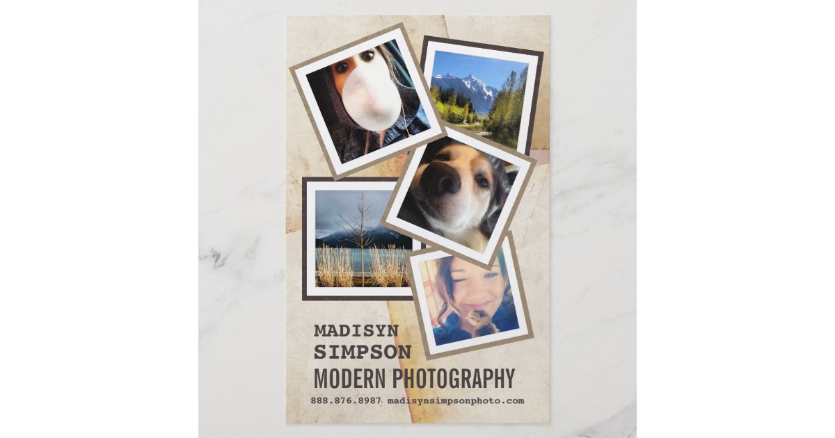 Modern Pro Photographer Advertisment Flyer | Zazzle