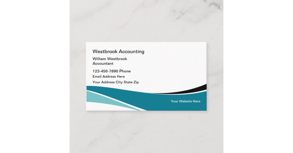 Modern Professional Accountant Business Card | Zazzle