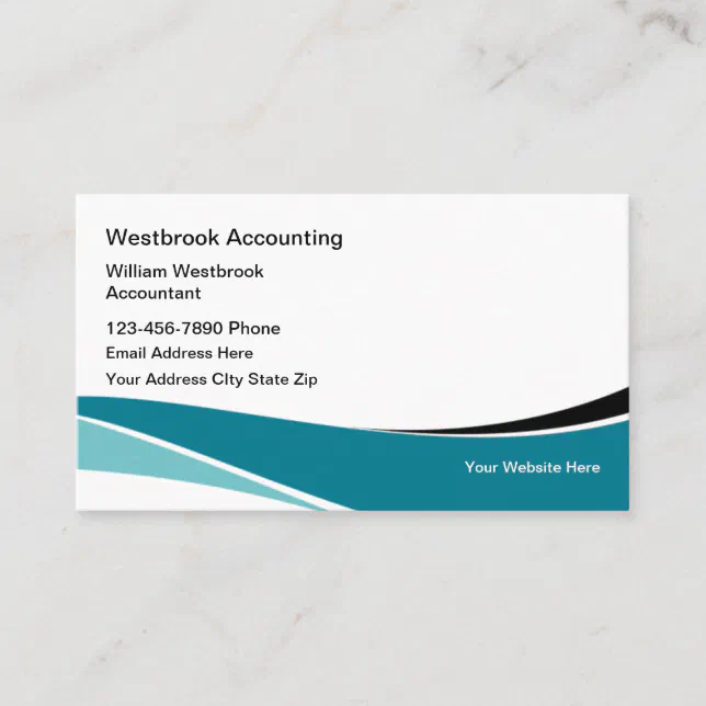 Modern Professional Accountant Business Card | Zazzle