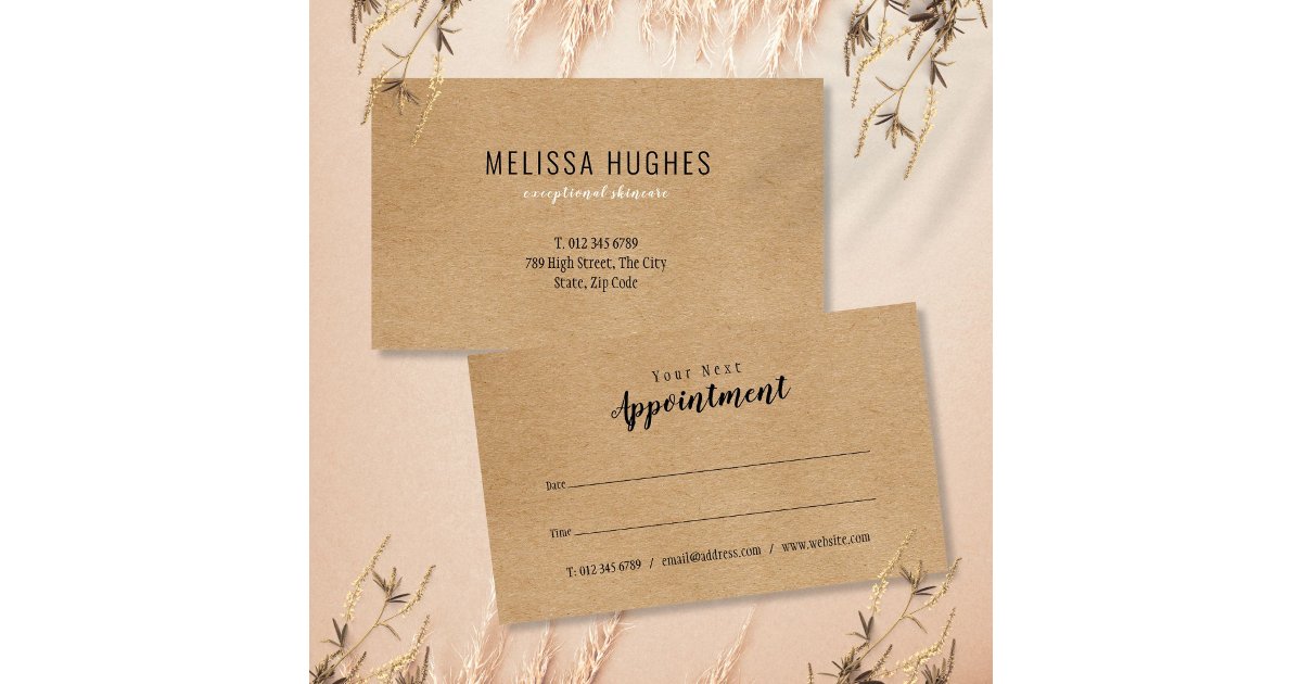 Modern Professional Appointment Reminder Card | Zazzle