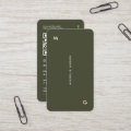 Modern Professional Army Green Simple Business Card | Zazzle