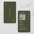 Modern Professional Army Green Simple Business Card | Zazzle
