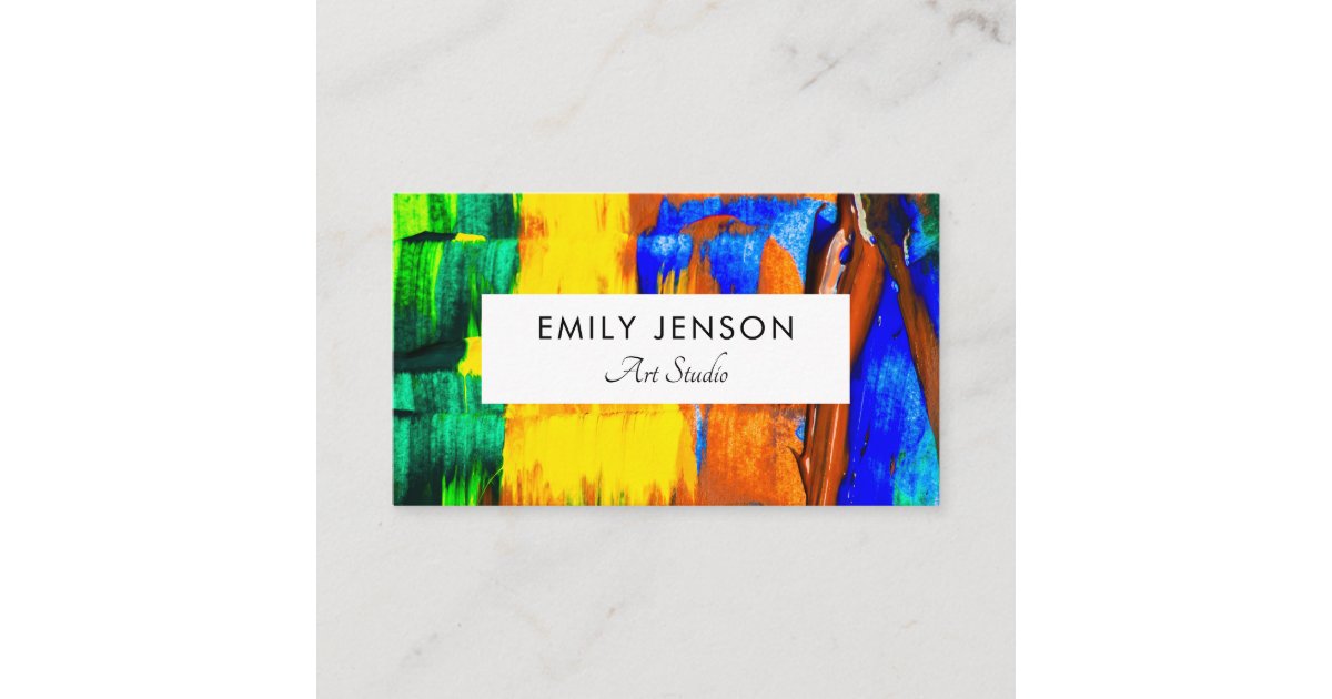 Modern Professional Artist Business Card | Zazzle