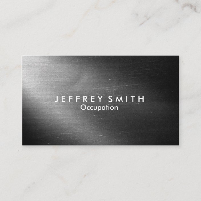 Modern Professional Black Grunge Faux Metal Effect Business Card ... Modern Professional Black Grunge Faux Metal Effect Business Card ...