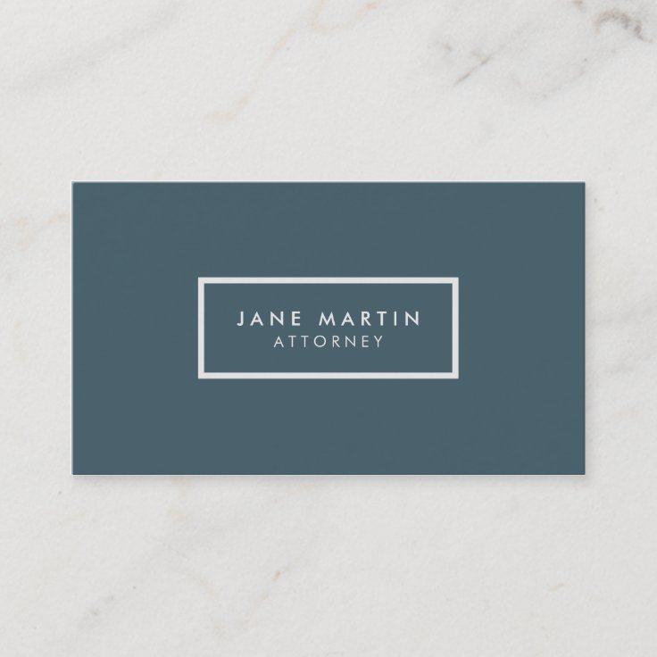 Modern Professional Blue and Light Grey Business Card | Zazzle