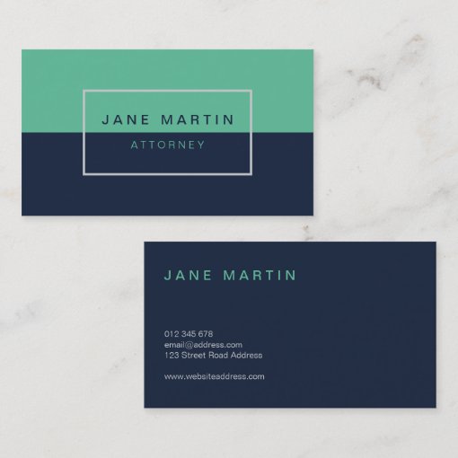 Modern Professional Blue and Turquoise Shade Business Card | Zazzle