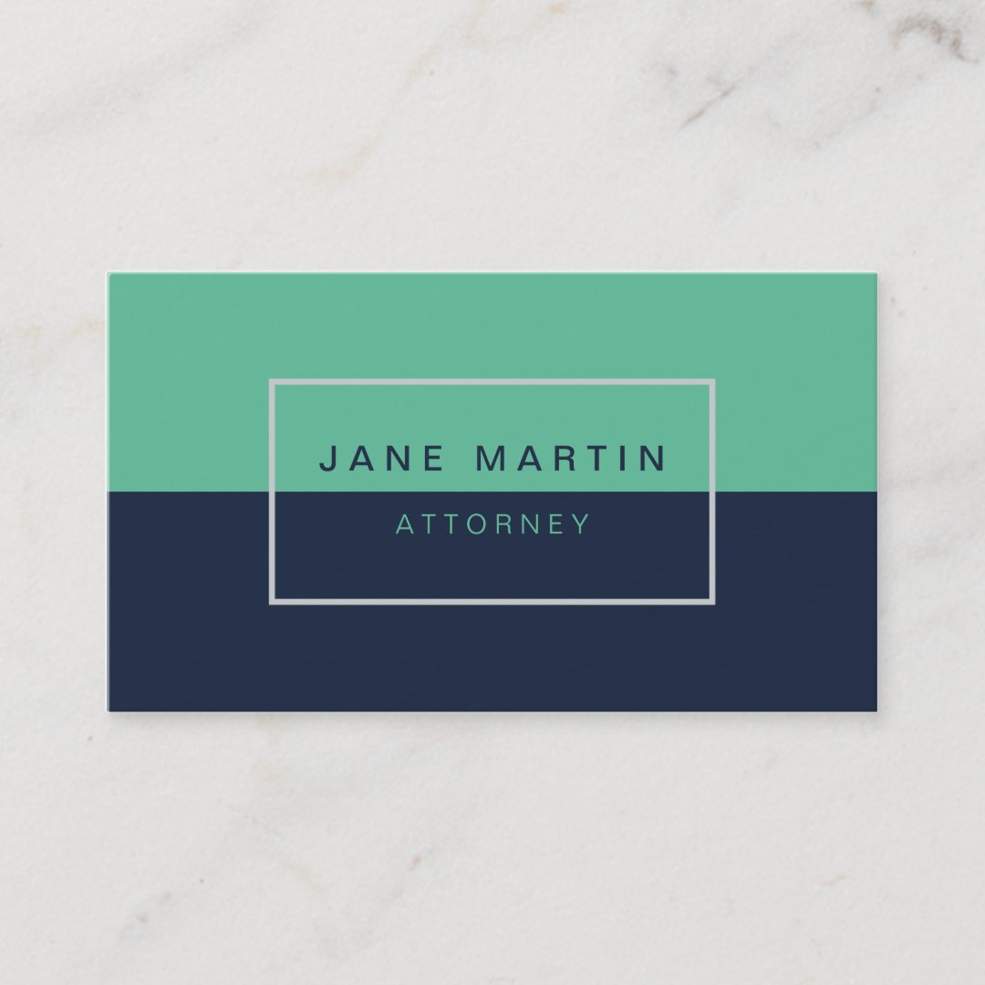 Modern Professional Blue and Turquoise Shade Business Card | Zazzle