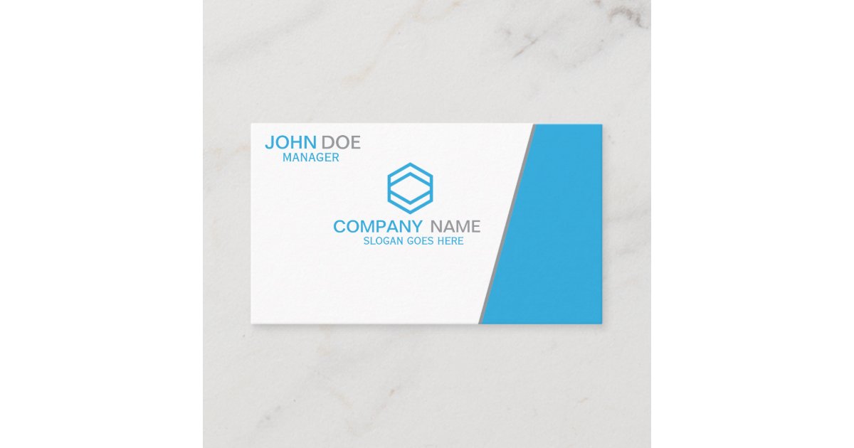 Modern Professional Blue Business Card | Zazzle