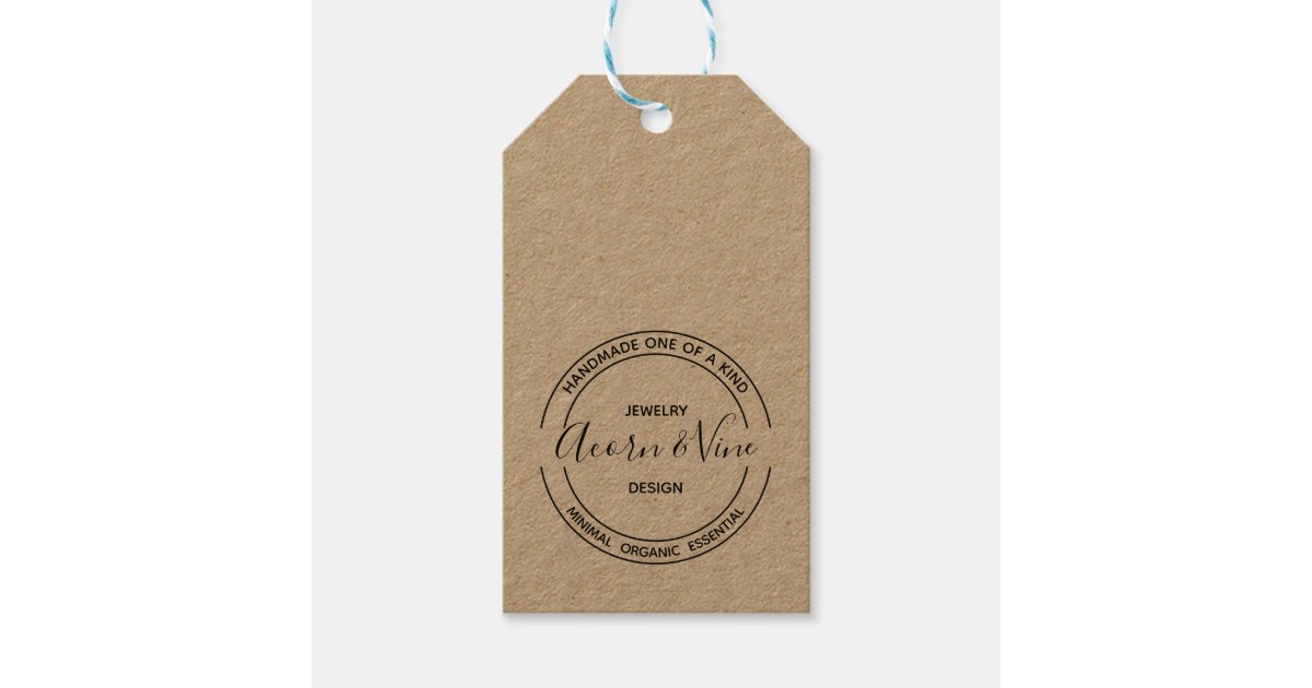 Modern Professional Branding Design | Kraft Gift Tags | Zazzle