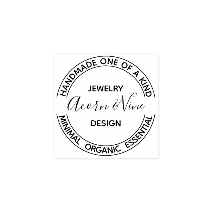 Modern Professional Branding Design | White Rubber Stamp | Zazzle