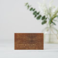 Modern Professional Brown Leather Effect Business Card | Zazzle
