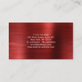 Modern Professional Brushed Metallic Ruby Red Business Card | Zazzle