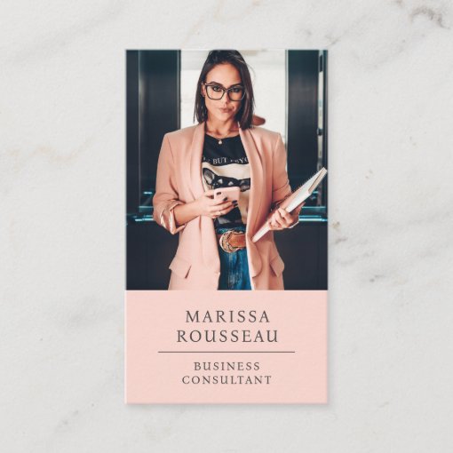 Modern Professional Business Consultant Photo Business Card | Zazzle