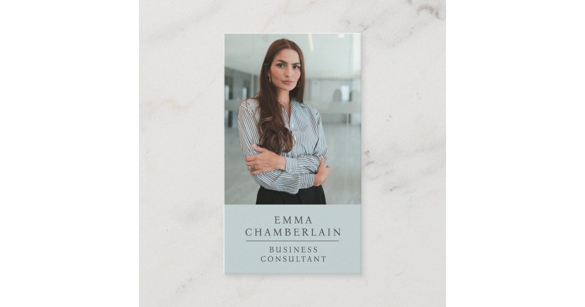 Modern Professional Business Consultant Photo Business Card | Zazzle
