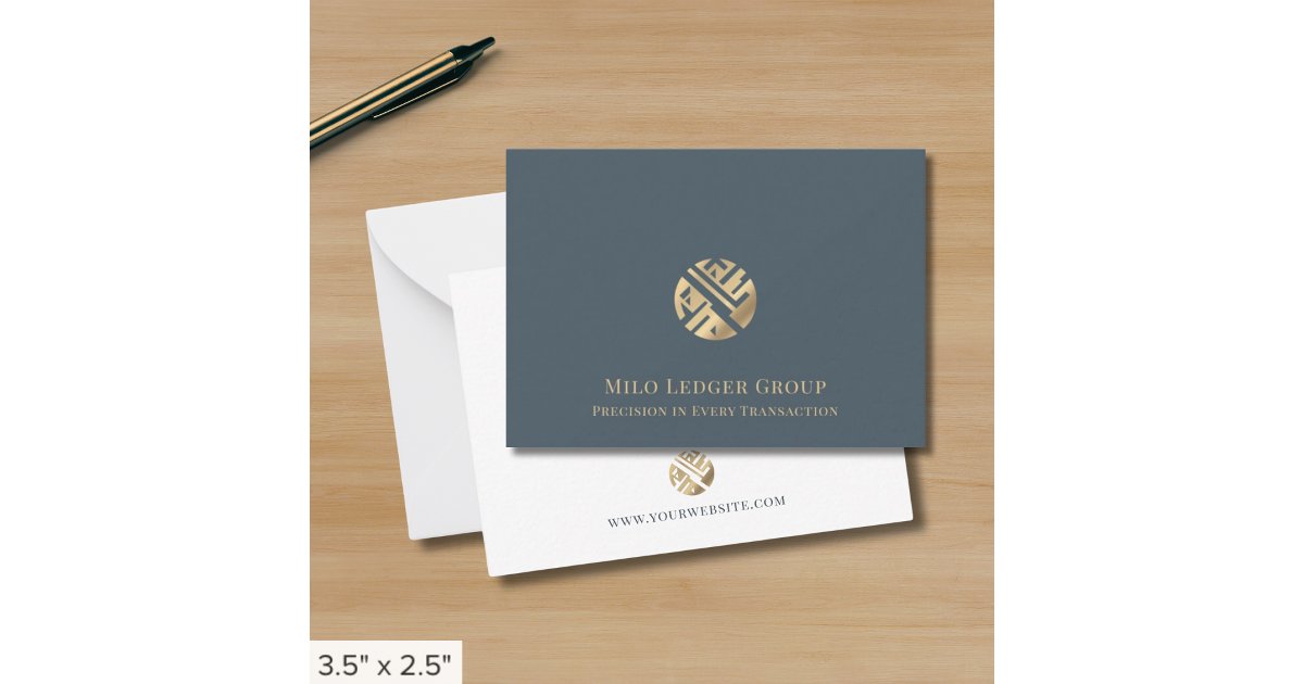 Modern Professional Business Custom Logo Note Card | Zazzle