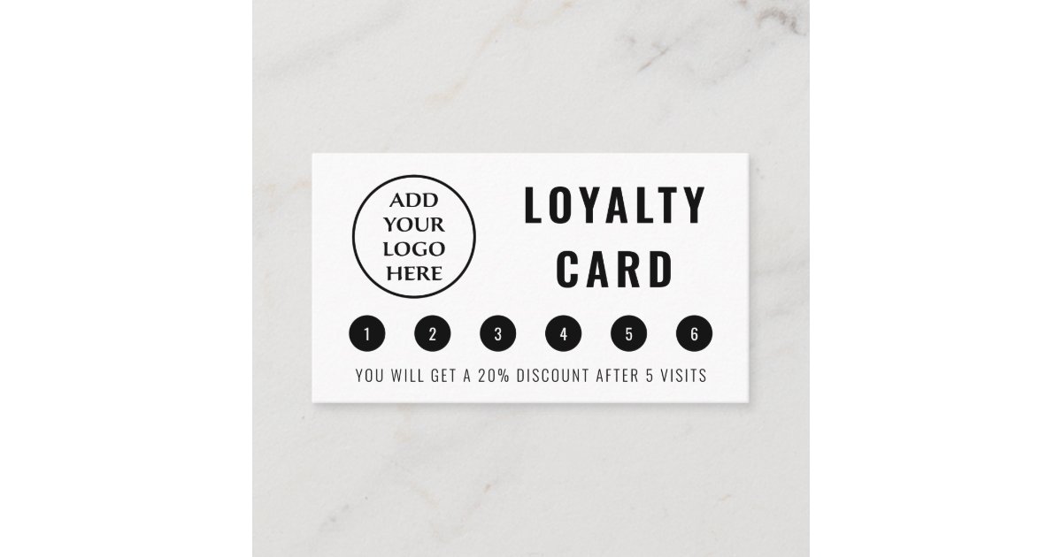 Modern Professional Business Logo Social Media Loyalty Card | Zazzle