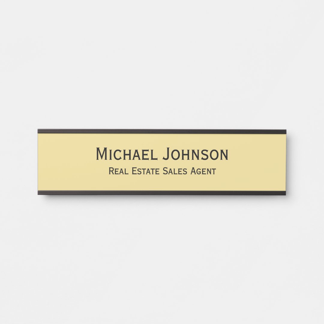 Modern Professional Business Office Name Title Door Sign | Zazzle