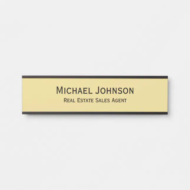 Modern Professional Business Office Name Title Door Sign | Zazzle