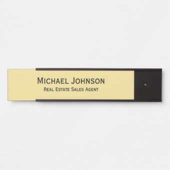 Modern Professional Business Office Name Title Door Sign | Zazzle