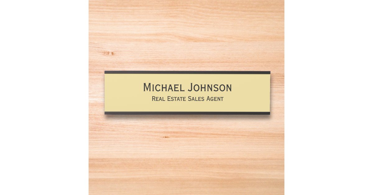 Modern Professional Business Office Name Title Door Sign | Zazzle