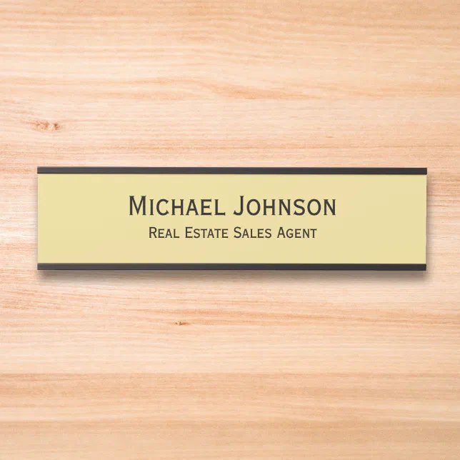Modern Professional Business Office Name Title Door Sign | Zazzle