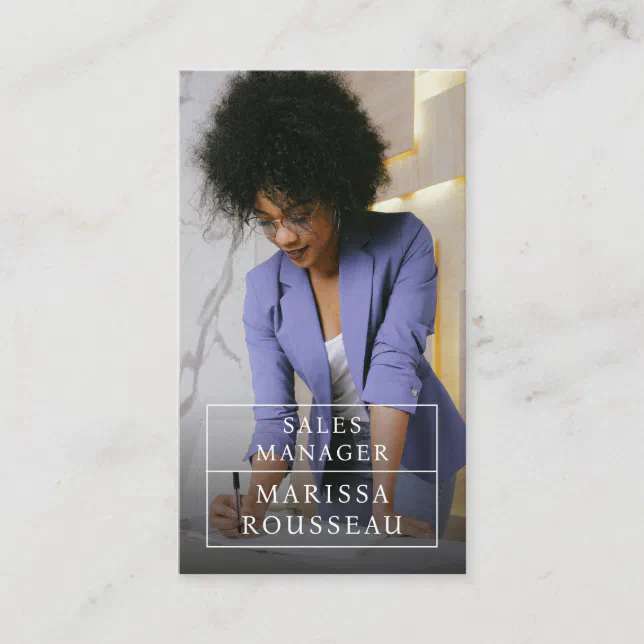 Modern Professional Business Photo Business Card | Zazzle