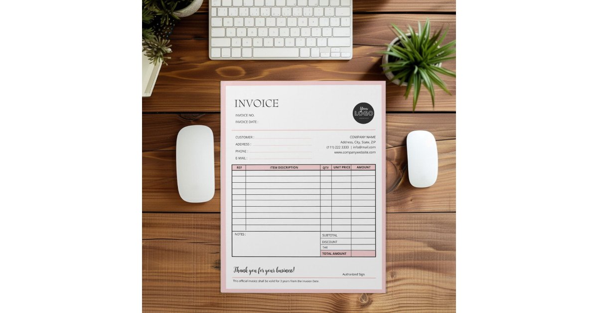 Modern Professional Business Quotation Invoice Notepad | Zazzle