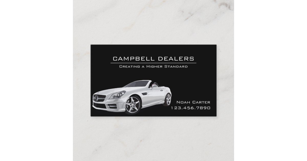 Modern Professional Car Dealership Business Card | Zazzle