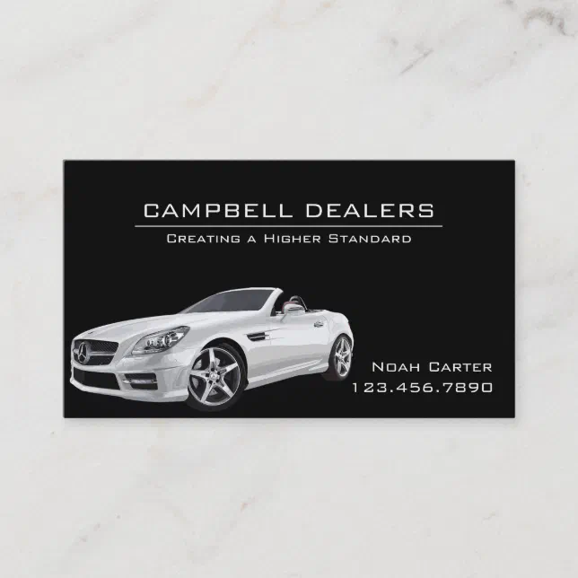 Modern Professional Car Dealership Business Card | Zazzle