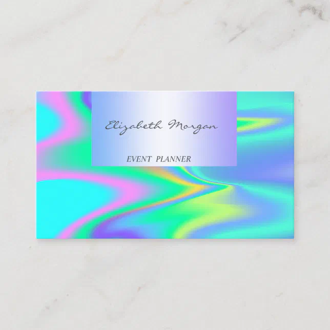 Modern Professional Charming Holographic Business Card | Zazzle