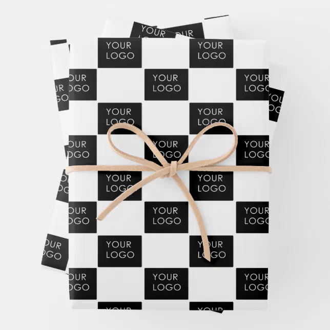 Modern Professional Company Business Logo Promo Wrapping Paper Sheets ...