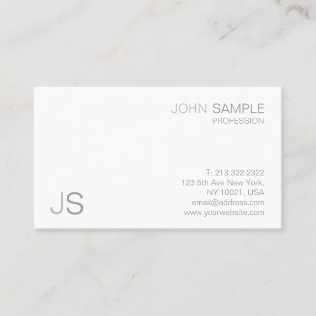 Modern Professional Creative Minimalist Design Business Card | Zazzle