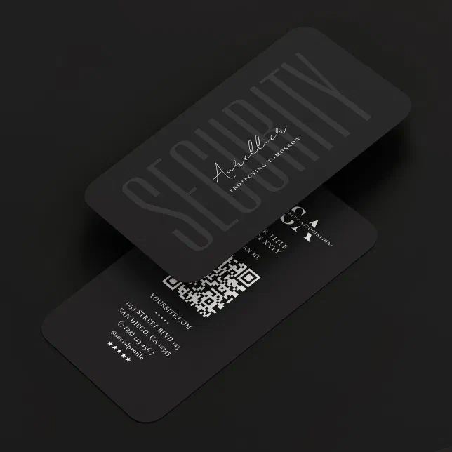 Modern Professional Cyber Security Dark Business Card | Zazzle
