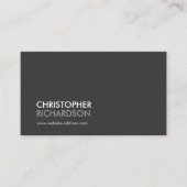 MODERN PROFESSIONAL Dark Gray Business Card | Zazzle