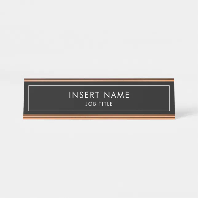 Modern Professional Desk Name Plate | Zazzle