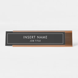 Modern Professional Desk Name Plate | Zazzle