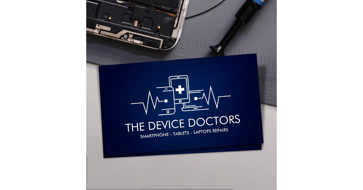 Modern Professional Device Repair Business Card | Zazzle