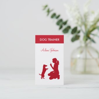 Modern Professional Dog Trainer Business Card | Zazzle