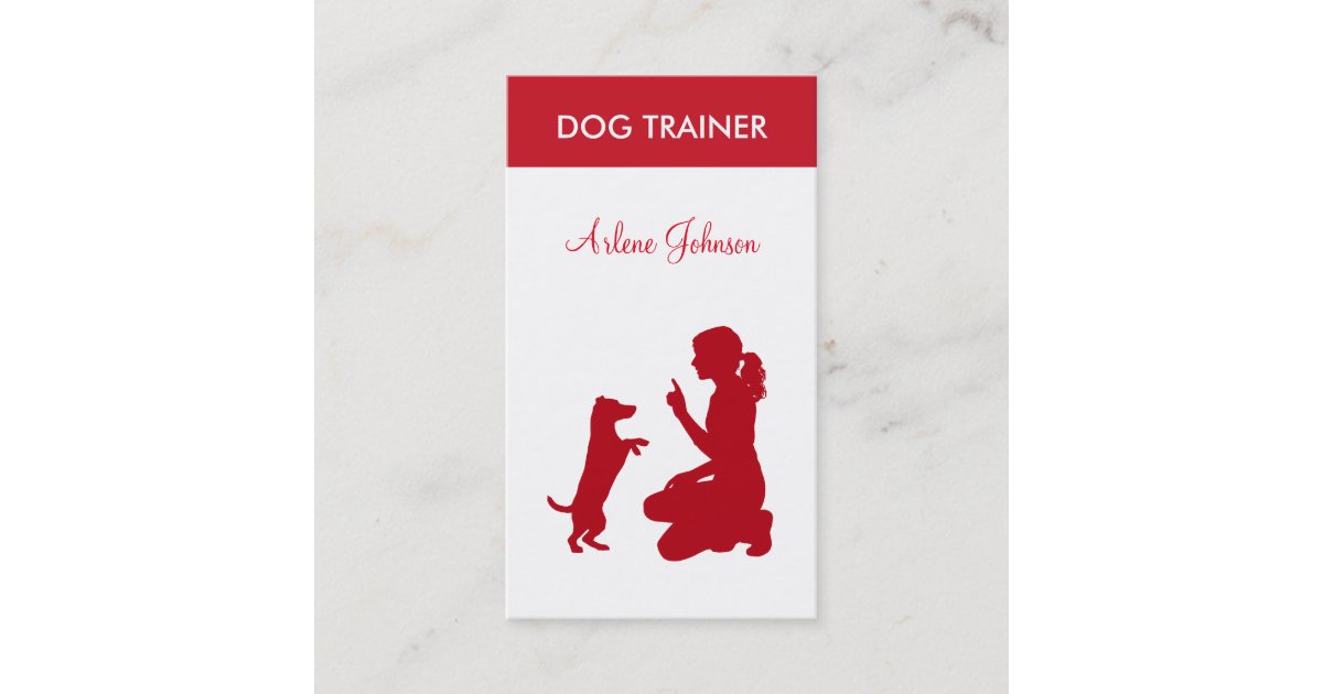 Modern Professional Dog Trainer Business Card | Zazzle