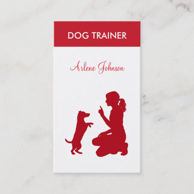 Modern Professional Dog Trainer Business Card | Zazzle