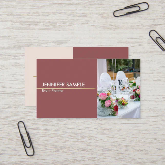 Modern Professional Elegant Event Manager Business Card | Zazzle