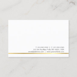 Modern Professional Elegant Gold Line Template Business Card | Zazzle