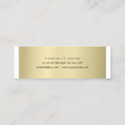 Modern Professional Elegant Gold Look Minimal Mini Business Card | Zazzle