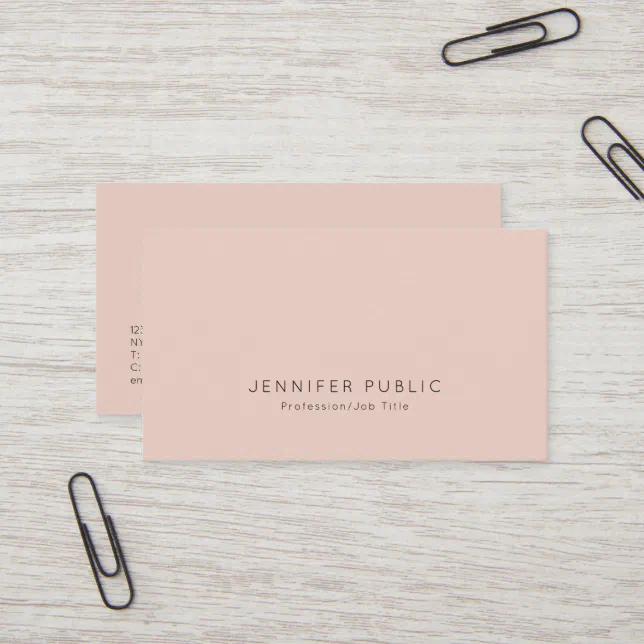Modern Professional Elegant Minimalist Design Business Card | Zazzle