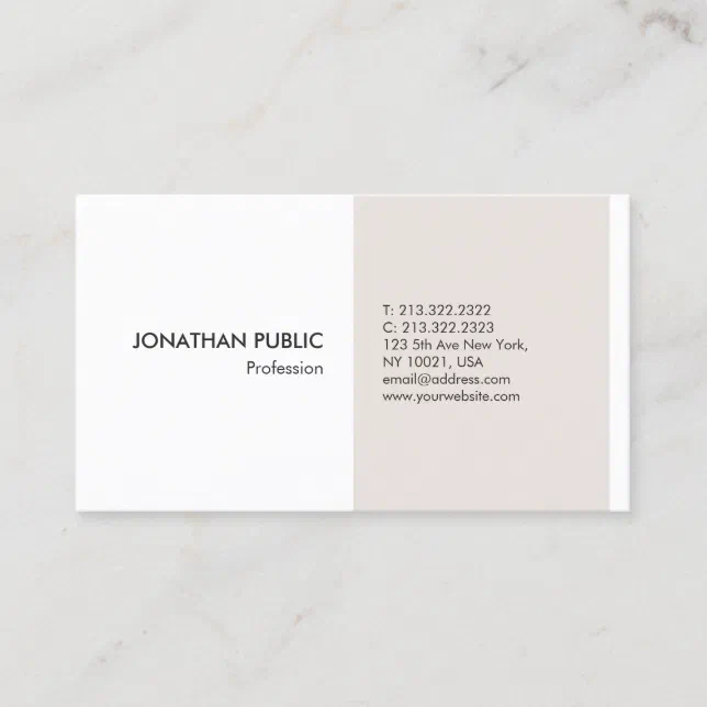 Modern Professional Elegant Simple Design Template Business Card | Zazzle