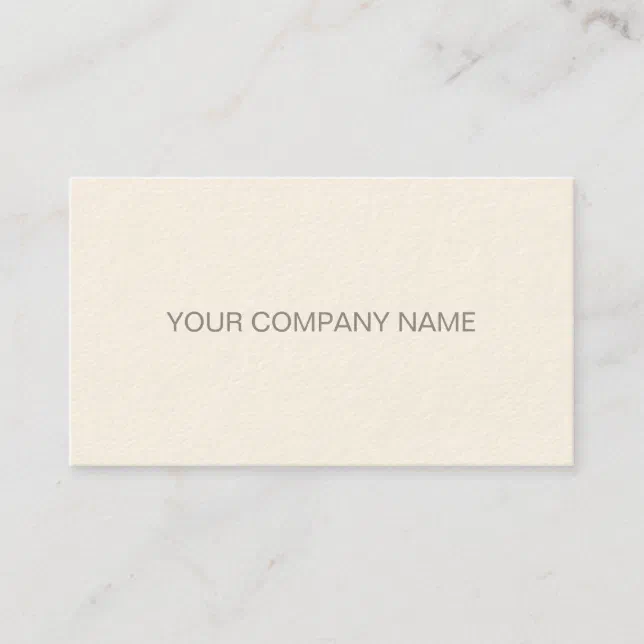Modern Professional Elegant Simple Signature Cream Business Card | Zazzle