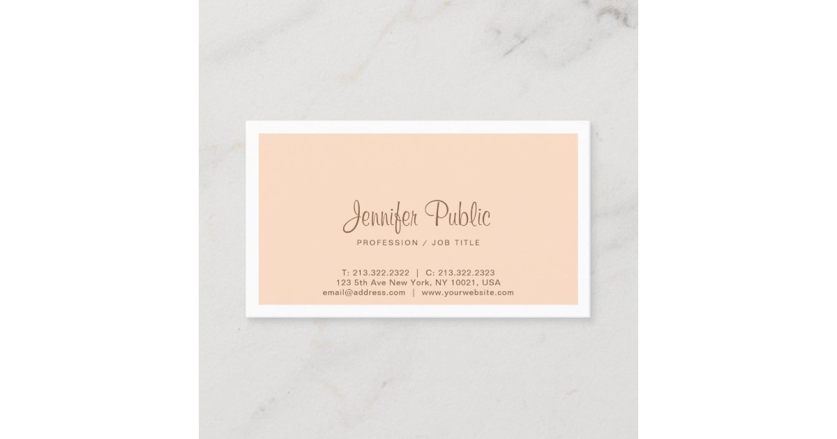 Modern Professional Elegant Trendy Color Design Business Card | Zazzle